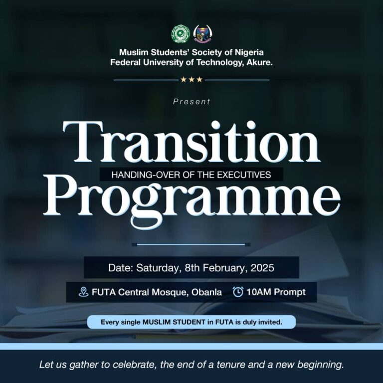 TRANSITION PROGRAM / HANDING-OVER - MSSN FUTA