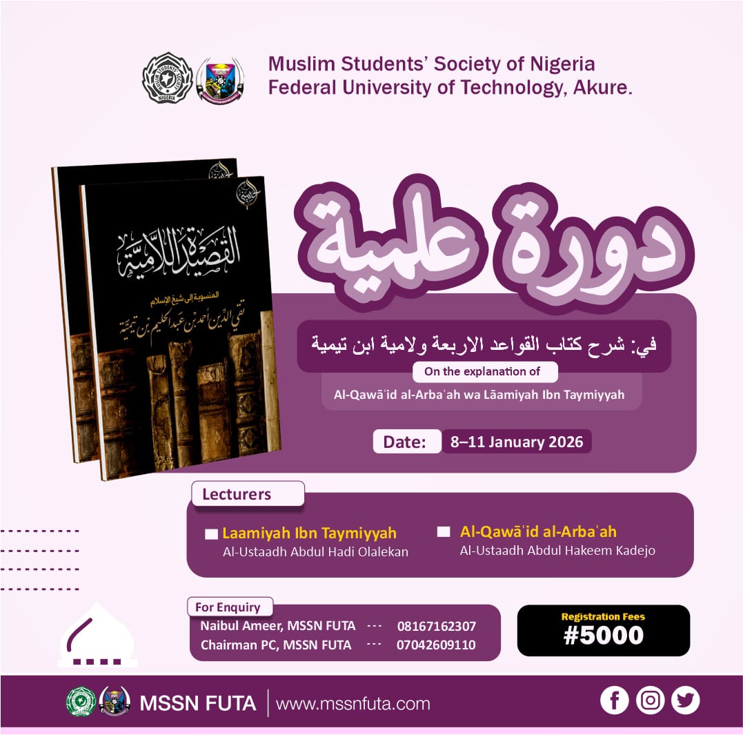 DAWRAH PROGRAMME - MSSN FUTA
